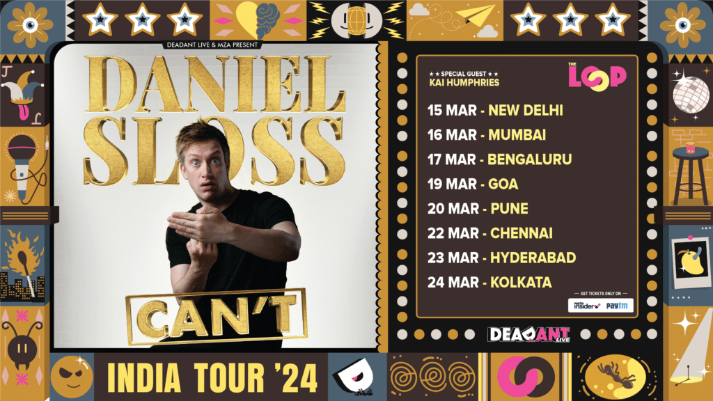 DANIEL SLOSS - 2024 INDIA TOUR ANNOUNCED TO 8 CITIES IN MARCH - Daniel ...